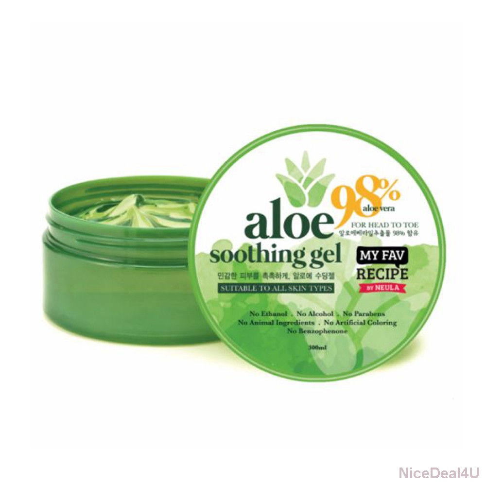 My Fav Recipe By Neula Aloe Soothing Gel 98% Aloe Vera Gel 300g ...