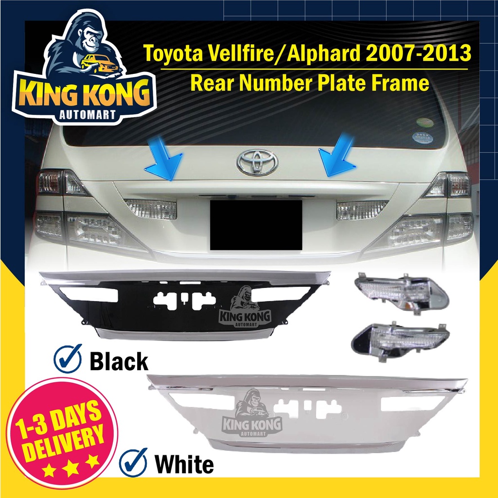 Toyota vellfire alphard anh20 accessories bonnet chrome rear number ...