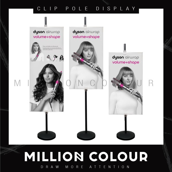 Clip Pole Banner Stand / Clip Pole Poster Display Stand / Poster Clip ...