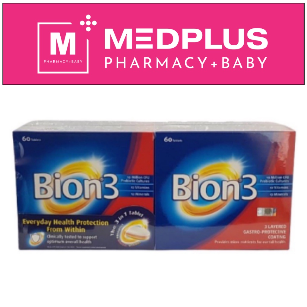BION 3 PROBIOTIC MULTIVITAMIN & MINERALS (2X60'S) | Shopee Malaysia