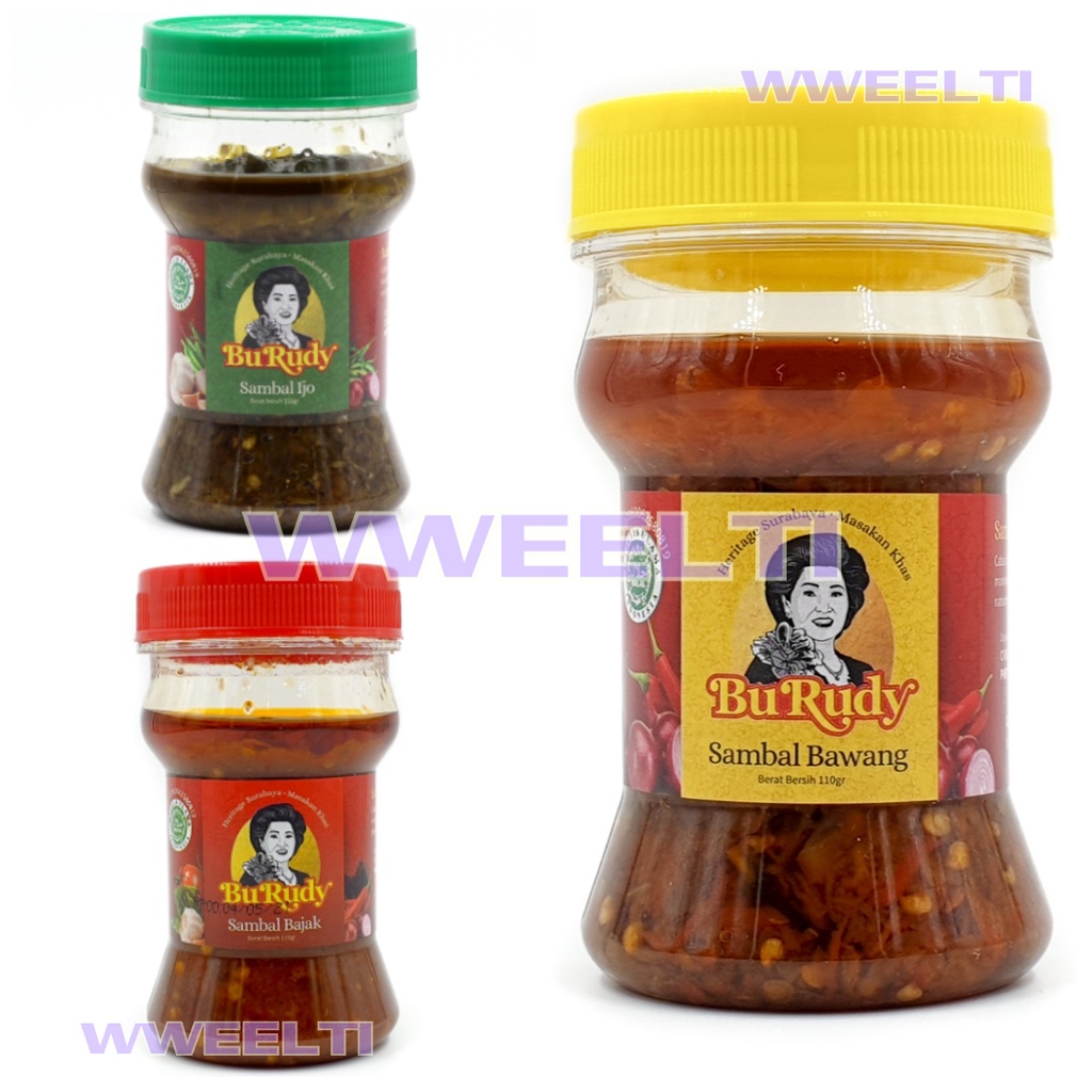 HIJAU Onion Sambal, Trasi / Bajak, Green Green Peda Bu Rudy Typical ...