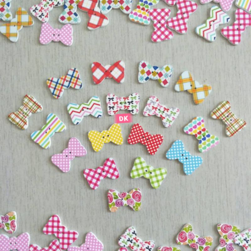 🎀 Wooden Buttons Handmade/ Butang Kayu #Ribbon 🎀 | Shopee Malaysia