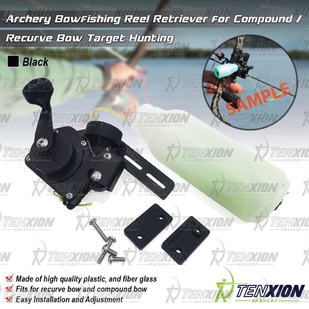 TenXion Archery Professional Bow Fishing Reel Kit Fish Panah Ikan Busur ...