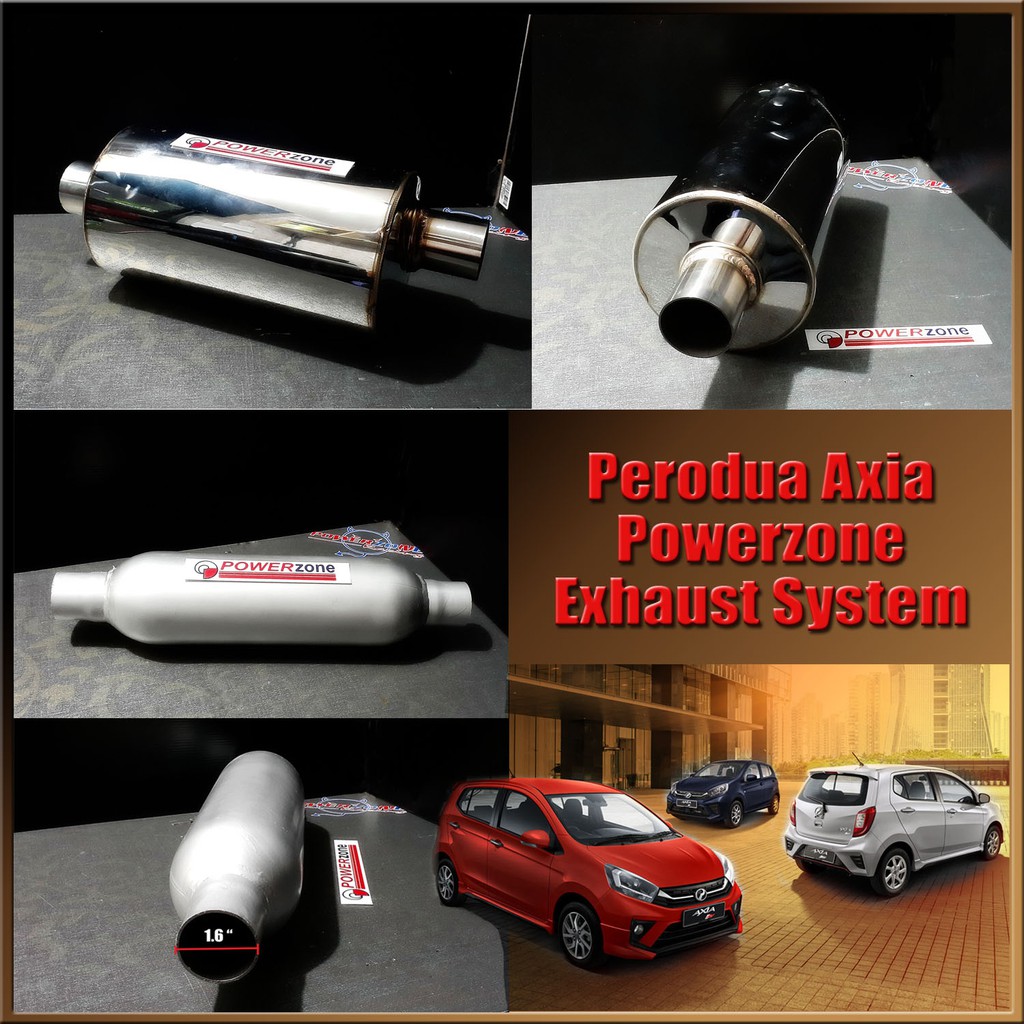 PERODUA AXIA EXHAUST FULL SYSTEM POWERZONE | Shopee Malaysia