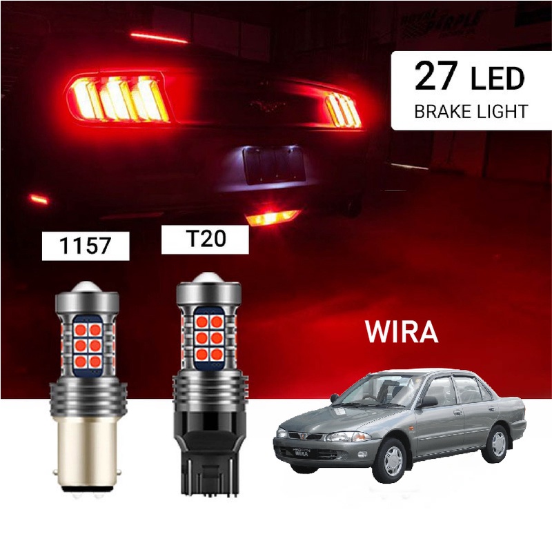 [PROTON] Wira/Waja 1PC 27LED Car Brake Light Bulb Flash & Non Flash T20 ...