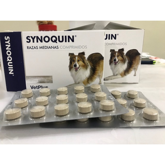 30 TABLET VetPlus Synoquin MEDIUM DOG 10-25kg Joint Chondroprotector ...