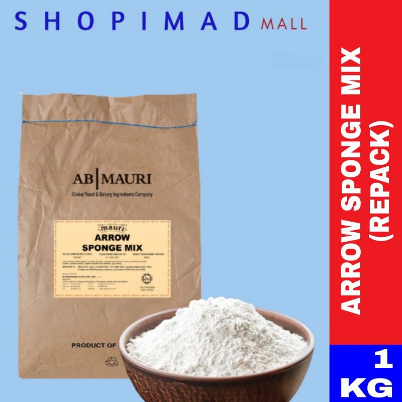 [1KG] ARROW SPONGE CAKE PREMIX | TEPUNG OPTIMA KEK SPAN AB MAURI ...