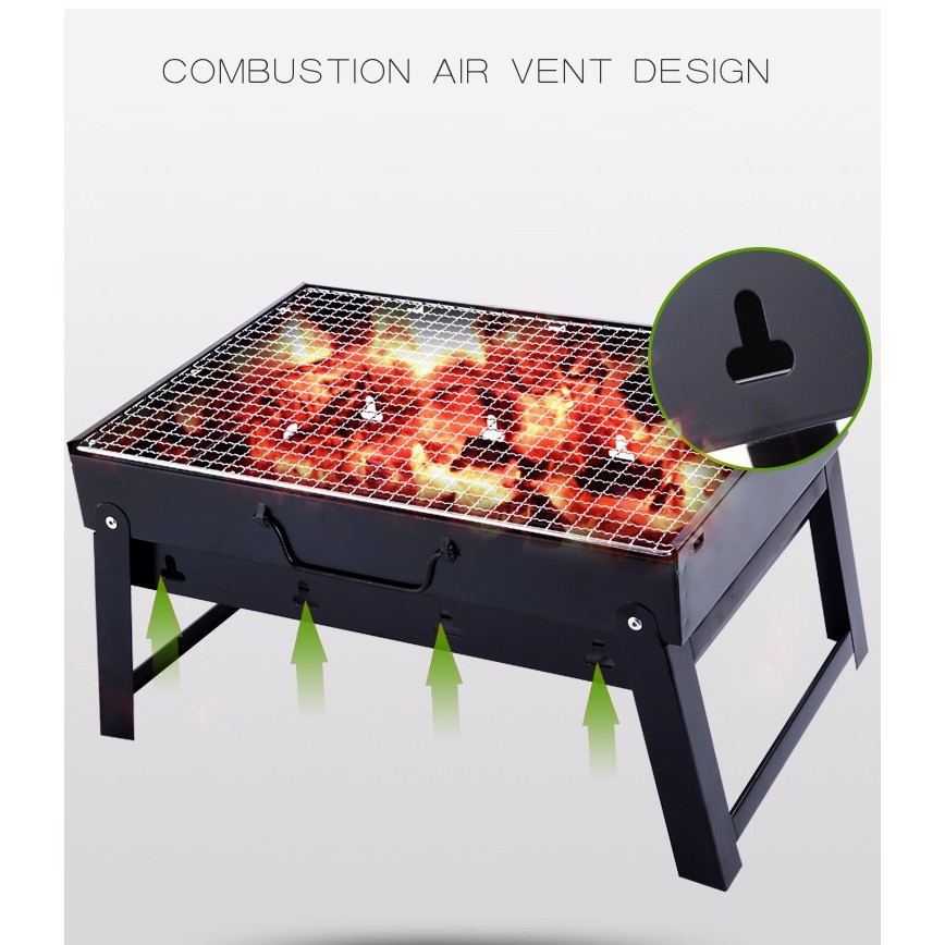 Portable BBQ Grill Outdoor Folding Barbecue Outdoor Charcoal Grill BBQ ...