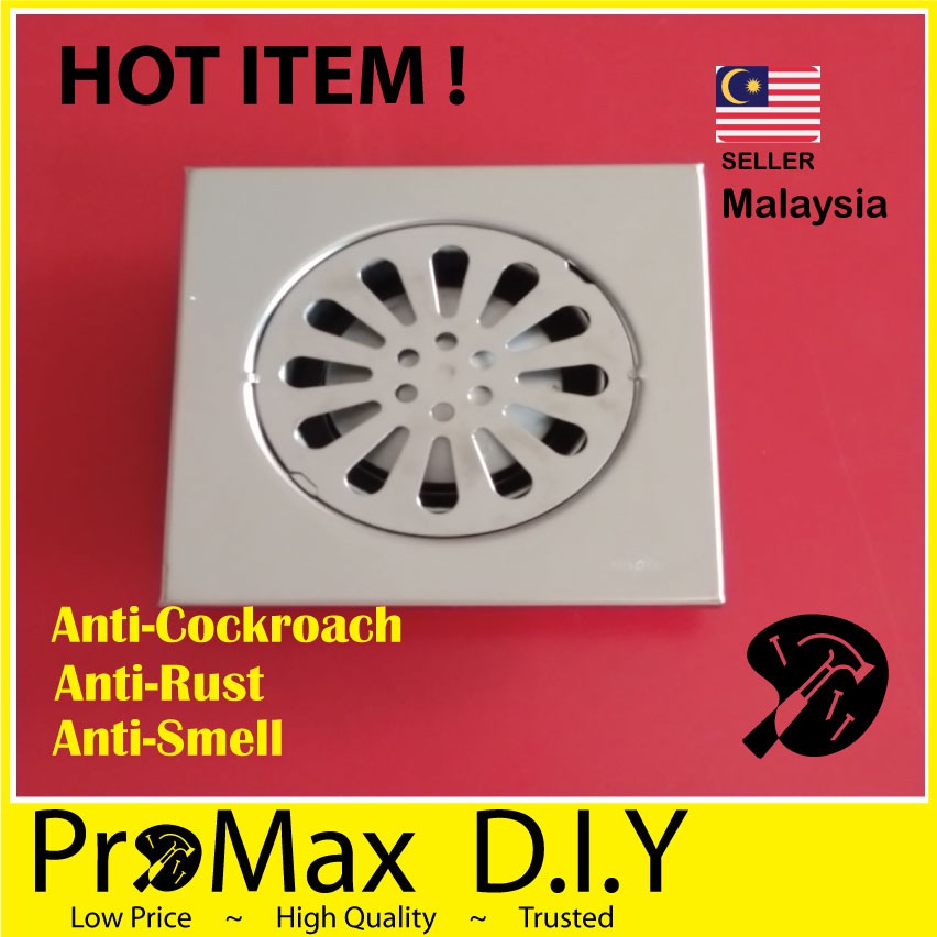 ProMax Stainless Steel Floor Grating Floor Trap 6"x6" Anti Cockroach ...