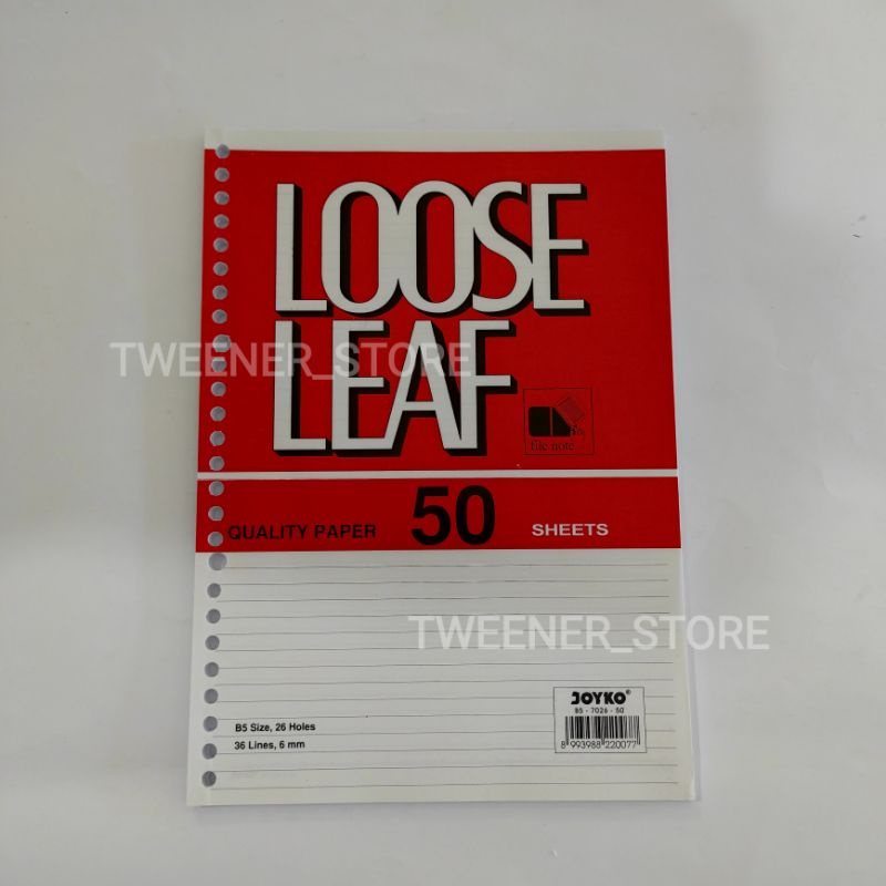 [B5-LINE] Joyko Loose Leaf B5 50 Sheets | Binder Paper | Shopee Malaysia
