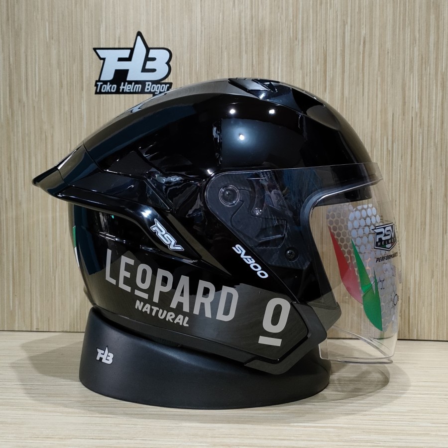 Rsv SV300 Black visor CLEAR spoiler 3D DARK Leopard SILVER Sticker ...