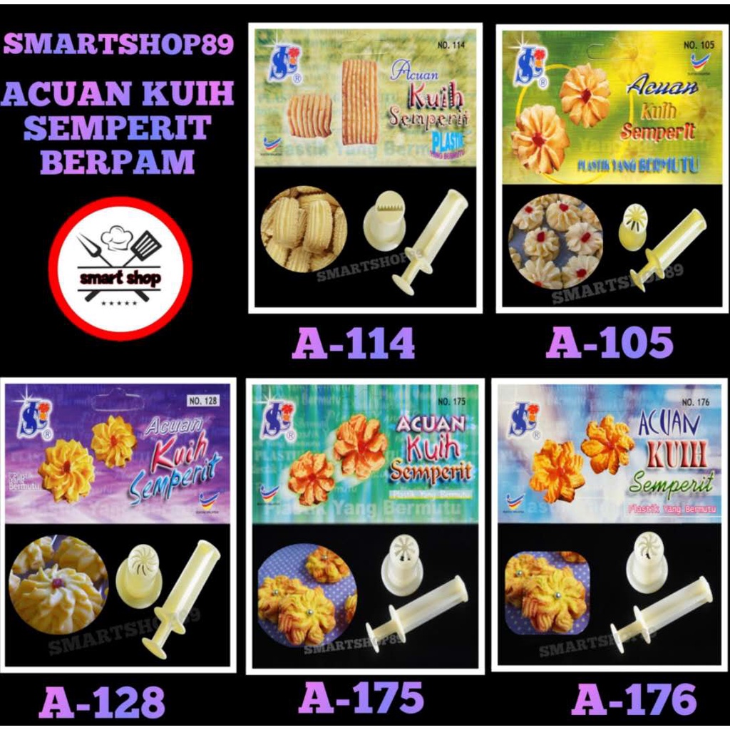 Acuan Tekan Berpam Kuih Biskut Semperit Bunga Tart Nenas Gulung Biskut ...