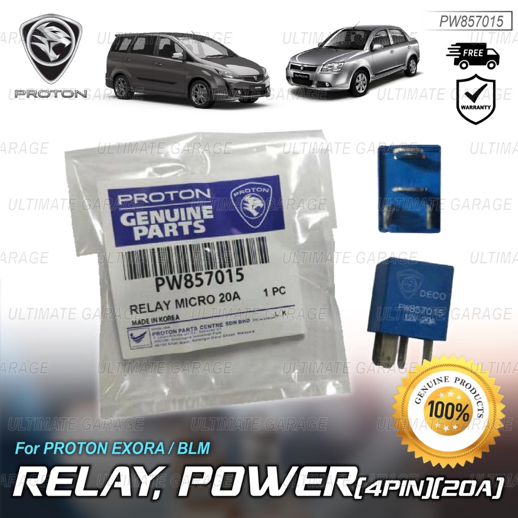 100% Original Proton Exora BLM FL FLX Micro Relay PW857015 4 Pin 20A ...