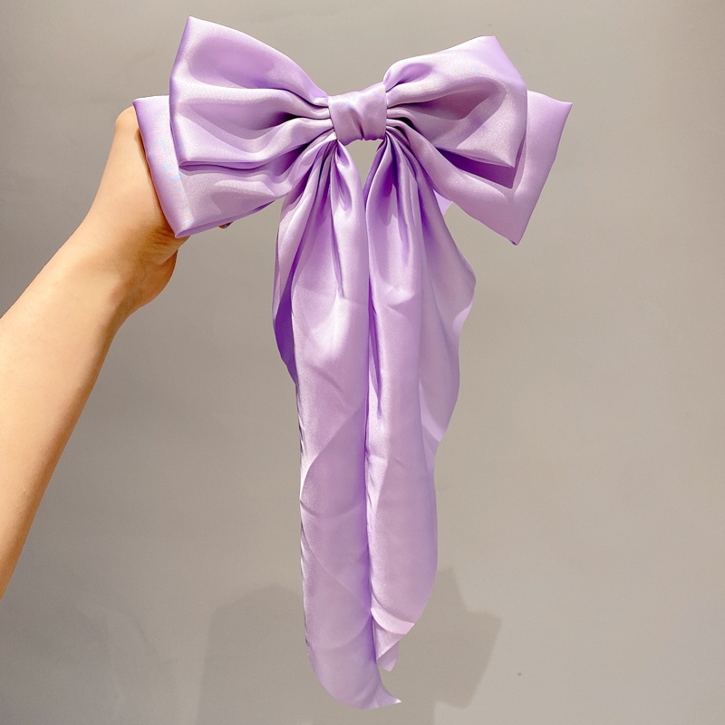 Korean Big Bow Ribbon Hair Clip Ribbon Hairpin Elegant Hair Accessories ...