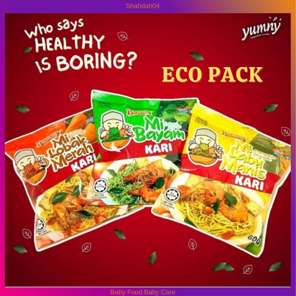 YUMNY ECO PACK MEE SAYUR LOBAK KARI/ BAYAM KARI/LABU KARIM | Shopee ...