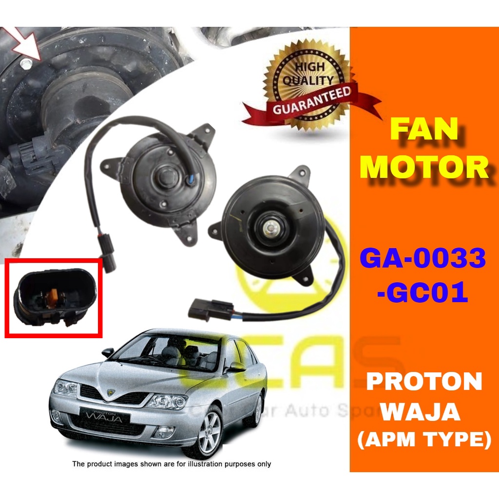 Proton Waja Radiator Fan Motor High Quality (APM TYPE) GA-0033-GC01 | Shopee Malaysia
