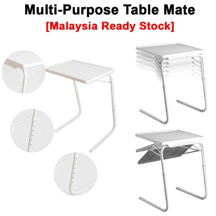 Smart Table Mate Foldable 5 in 1 Multi-Purpose with Height Adjustable ...