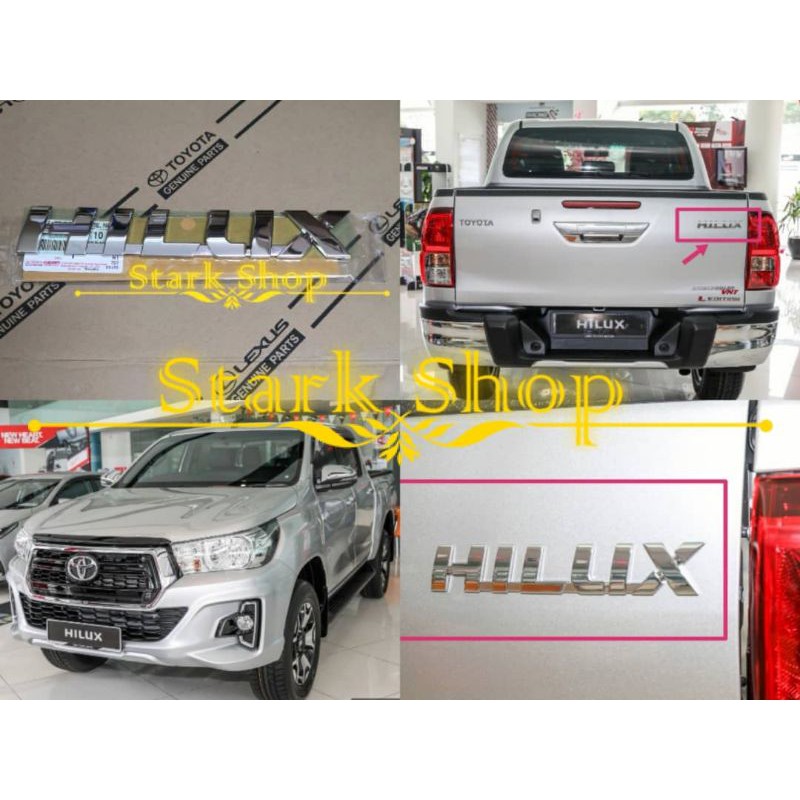 ORIGINAL TOYOTA HILUX REVO 2016~2021 TAIL GATE BONNET EMBLEM HILUX LOGO ...