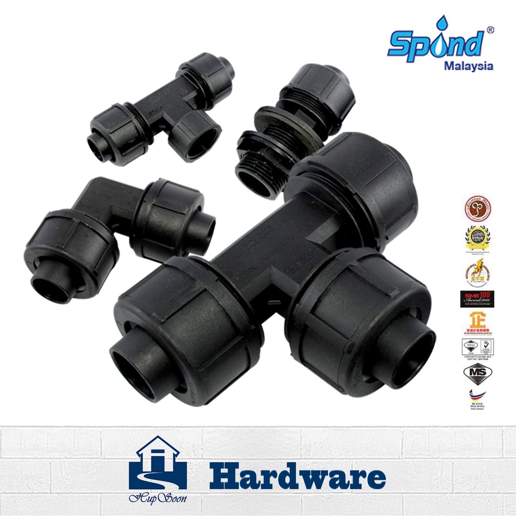 SPIND PREZFIT HDPE Poly Pipe Spind Joint Fittings Equal Coupling Socket ...