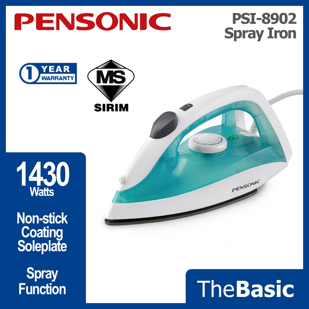 PENSONIC 1430w Non Stick Coating Spray Iron (PSI-8902) | Shopee Malaysia