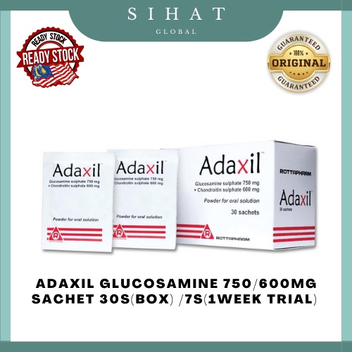 ADAXIL Glucosamine 750/600MG SACHET 30S(box) /7S(1week trial) EXP1/24 ...