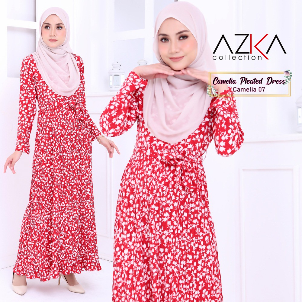 DRESS RAYA - CAMELIA PLEATED dress yang Gojes + Trendy + Patuh Syariah ...