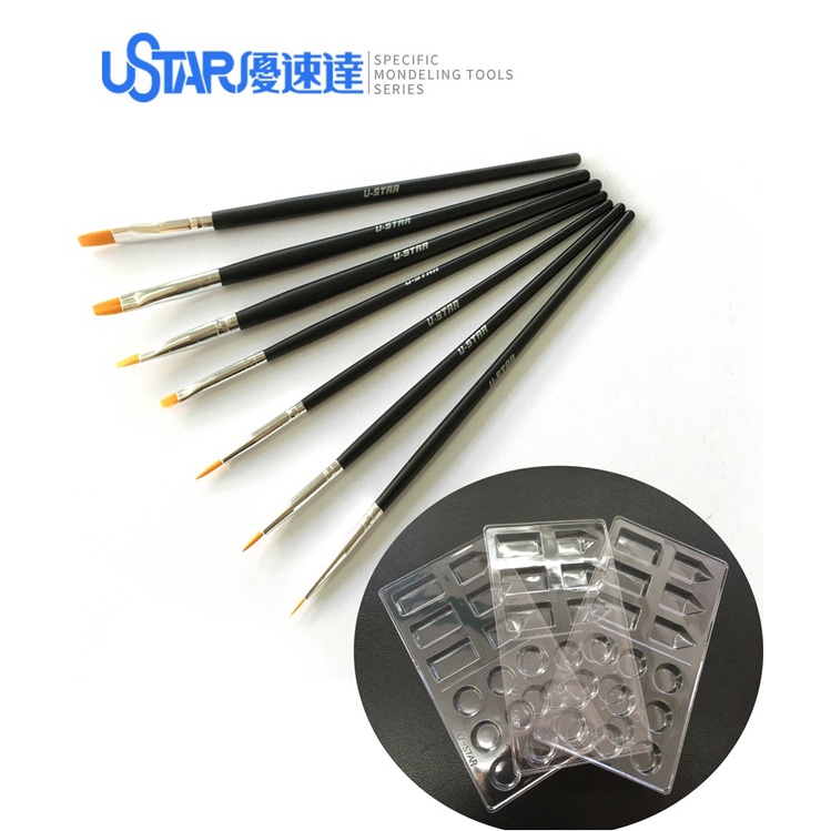 USTAR UA90251 - Coloring Brushes and Palettes Set - Modeling Tool ...