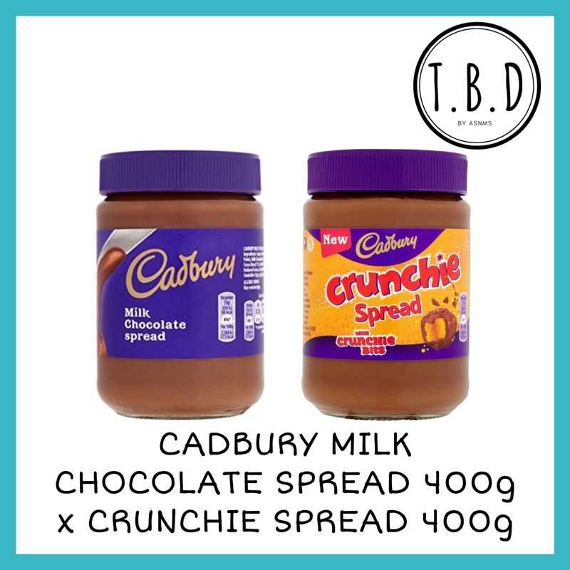 CADBURY MILK CHOCOLATE SPREAD 400g x CRUNCHIE SPREAD 400g | Shopee Malaysia