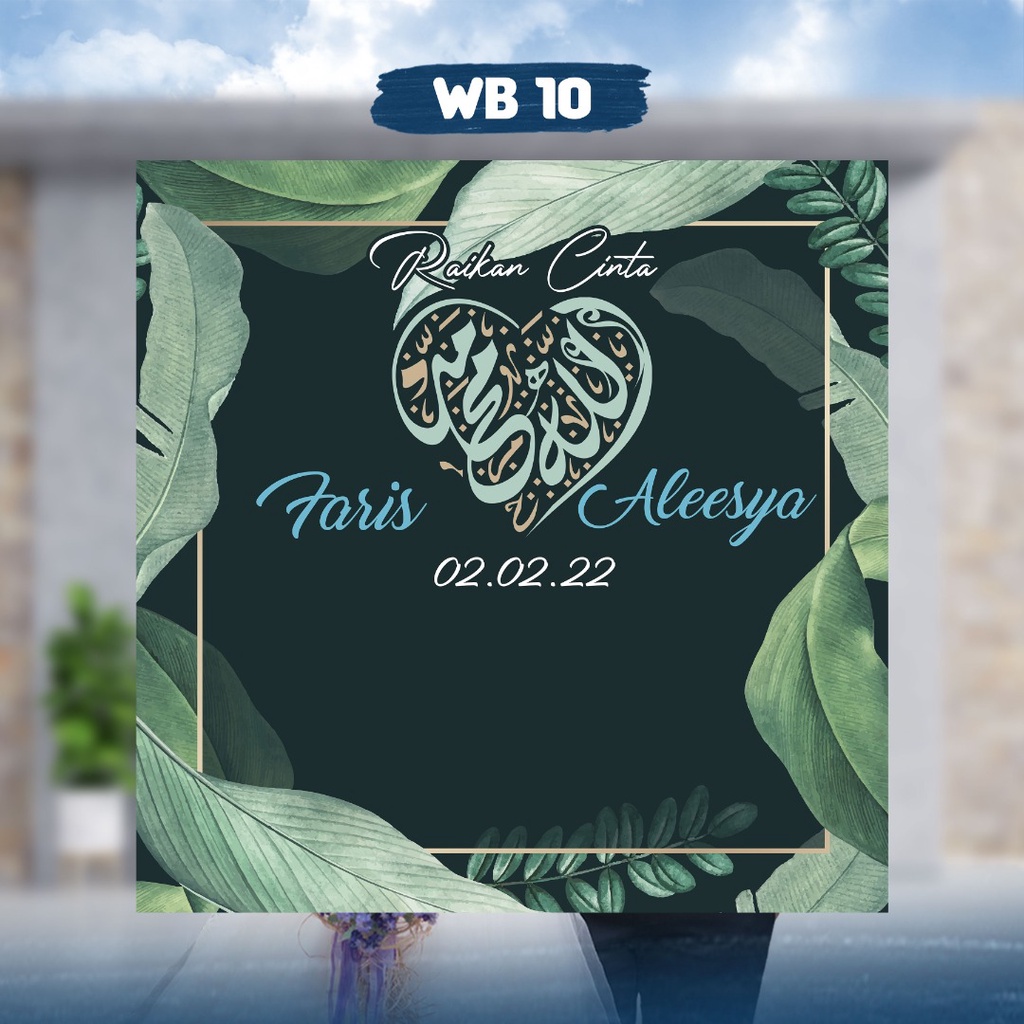 Backdrop 3D Eksklusif untuk Majlis Kahwin: Banner Wedding dengan ...