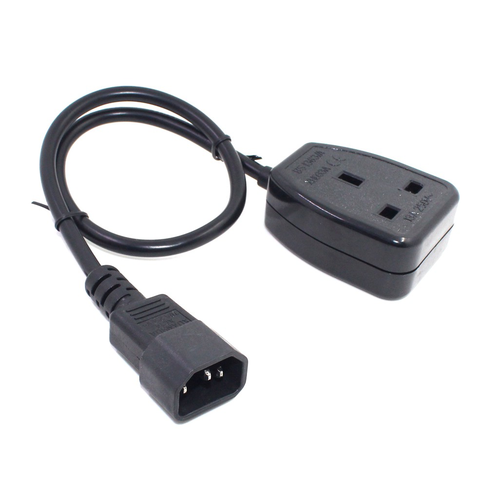 UPS / PDU IEC320 C14 to UK Malaysia 13A Socket Power AC Plug C13 30cm ...