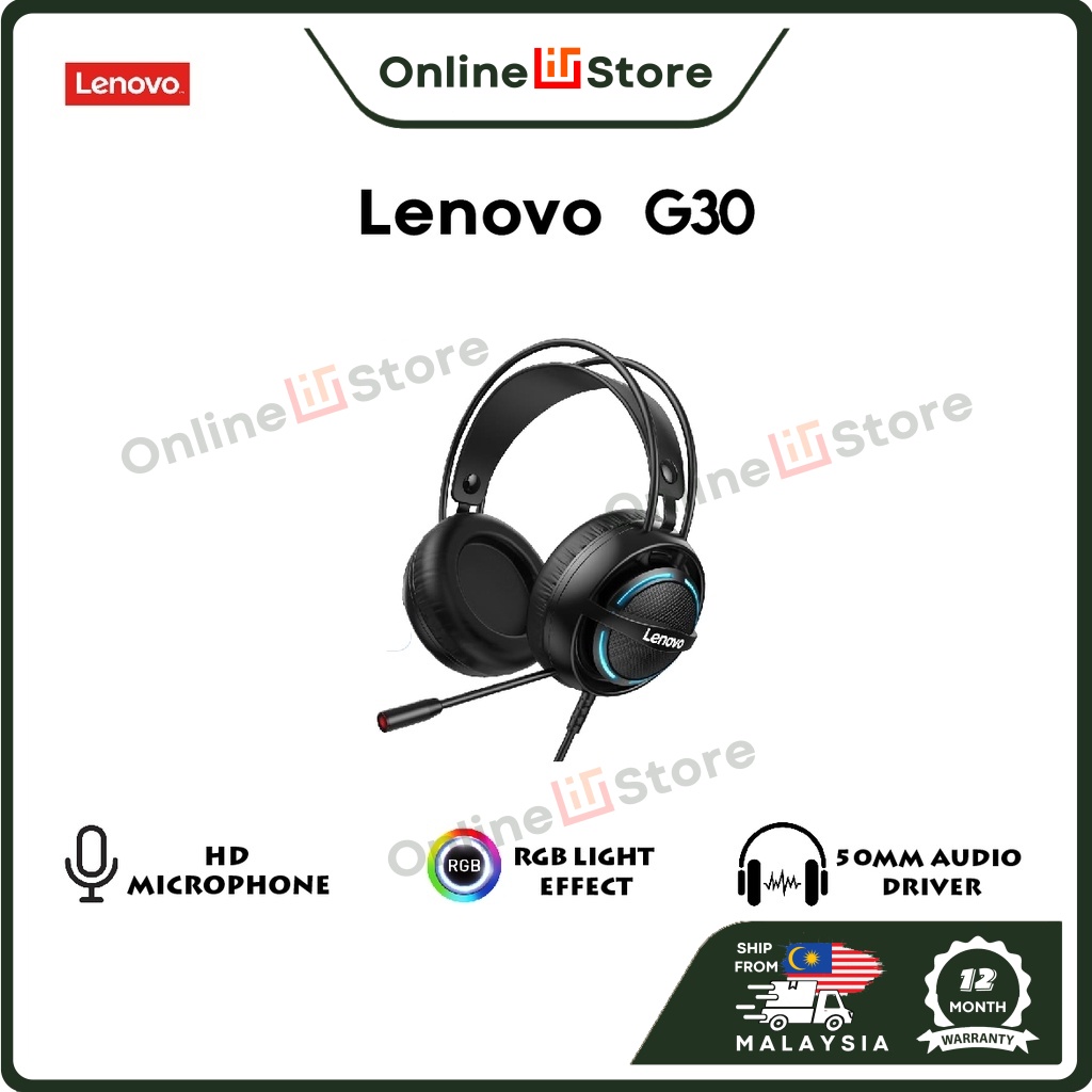 Lenovo G30 Gaming Headset Wired Headset with 3.5mm+USB or USB 7.1 Cable ...