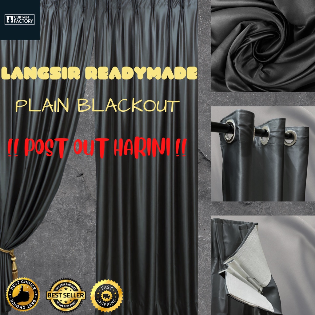 Dark Grey - RIYANA LANGSIR READYMADE UNTUK TINGKAP, PINTU BILIK DAN ...