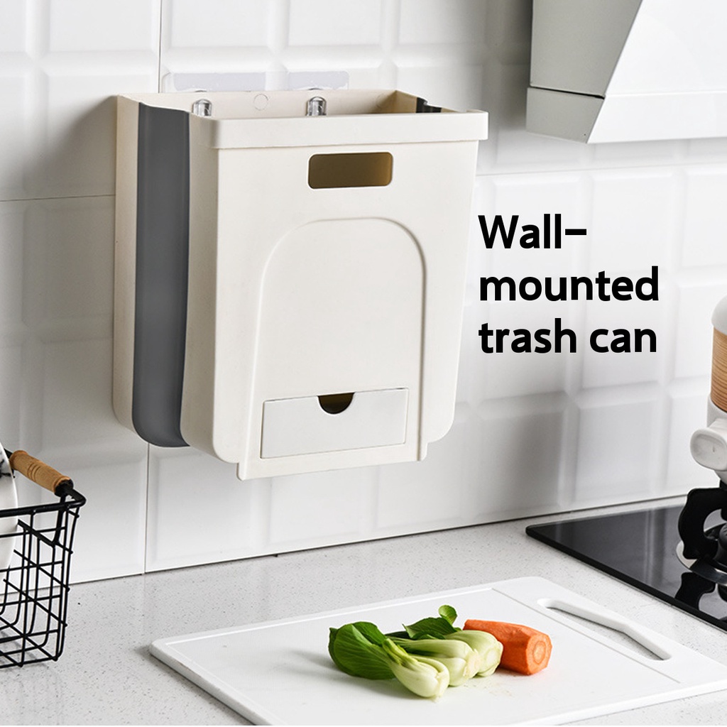 Hanging Dustbin Kitchen Hanging Trash Bin on Kitchen Cabinet Door ...