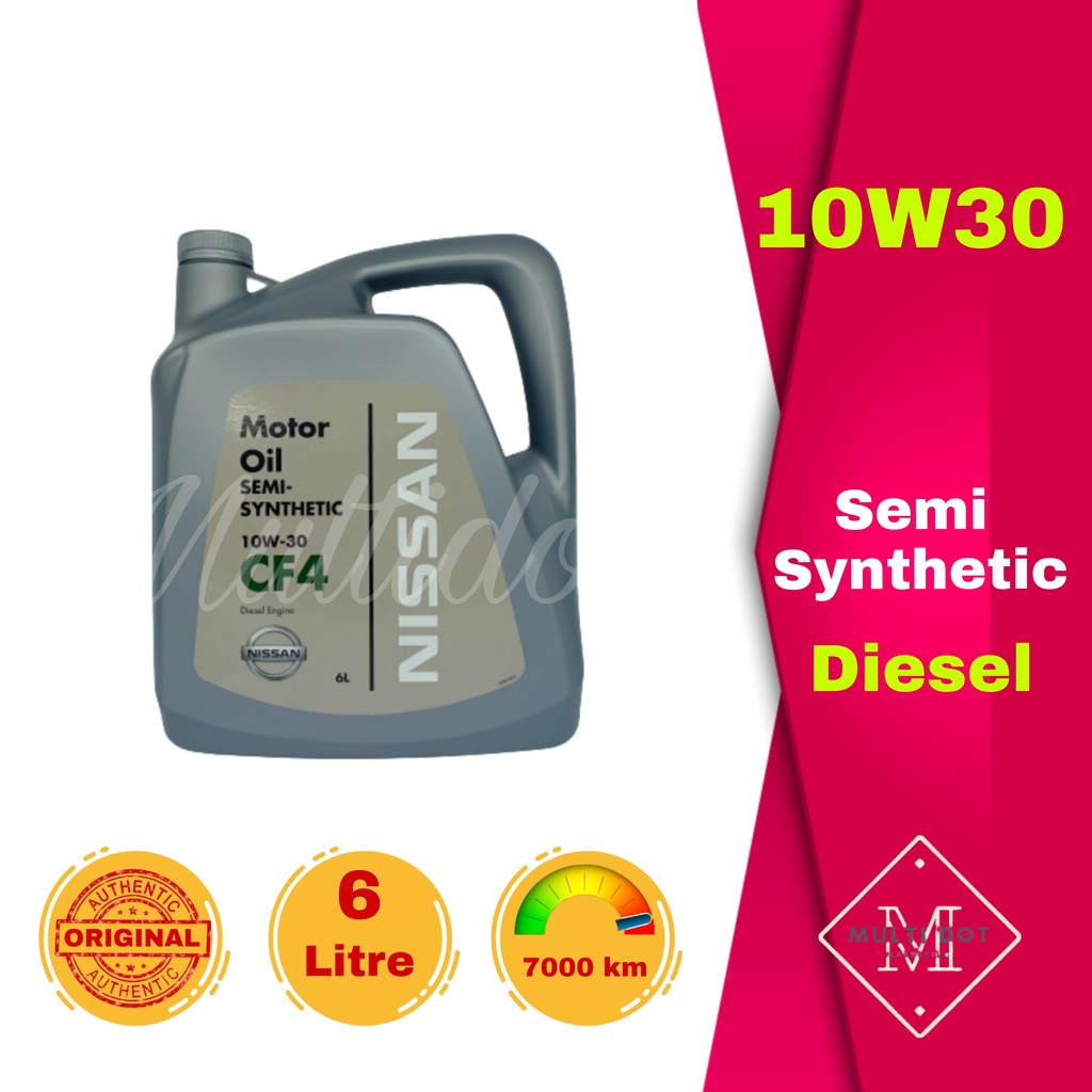 Nissan Engine Oil CF4 (Diesel) 6L 10W30 Semi Synthetic Navara NP300 D23 ...