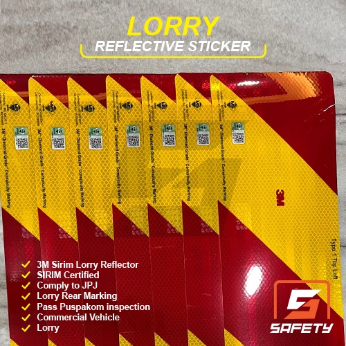 Red Yellow Lorry Sticker /sticker lorry / sticker puspakom / reflective ...