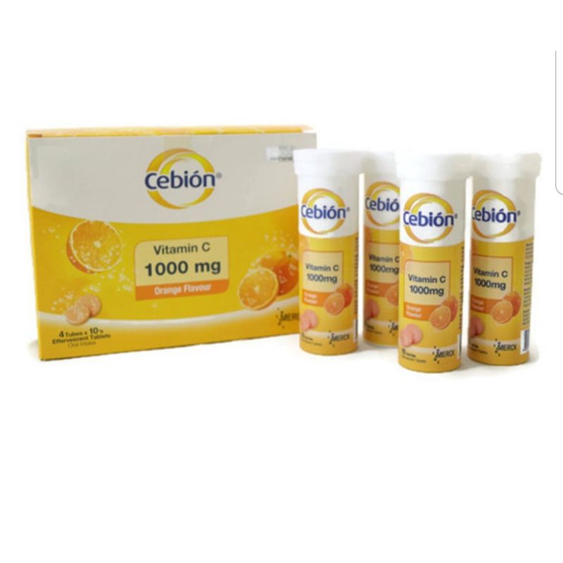 CEBION VITAMIN C 1000MG ORANGE EFFERVESCENT 40 TABLETS | Shopee Malaysia