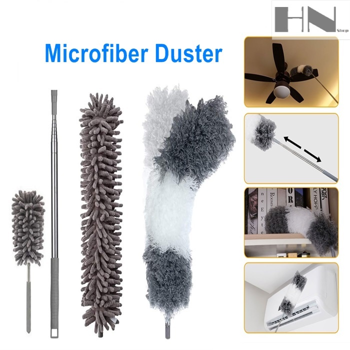 🚚READY STOCK🇲🇾Microfiber Duster with Extension Pole, 84cm Extendable ...