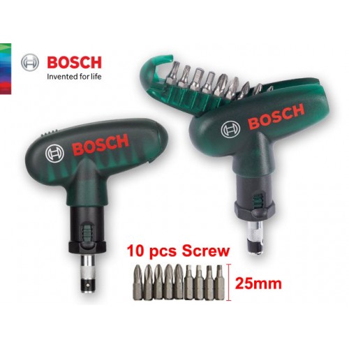 SANCY BOSCH 10pcs Pocket Screw Driver Bit Set (019 510) - 2607019510 ...