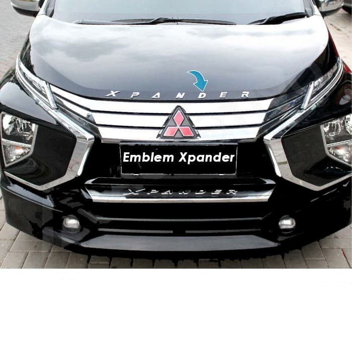 MESIN Emblem Logo Writing Letters XPANDER Chrome Engine Hood On Engine ...