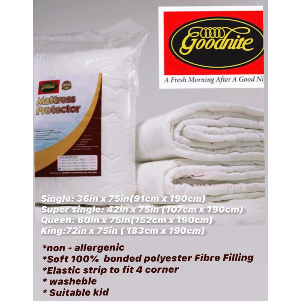 Branded GOODNITE washable Mattress Protector & Cover Topper SINGLE ...