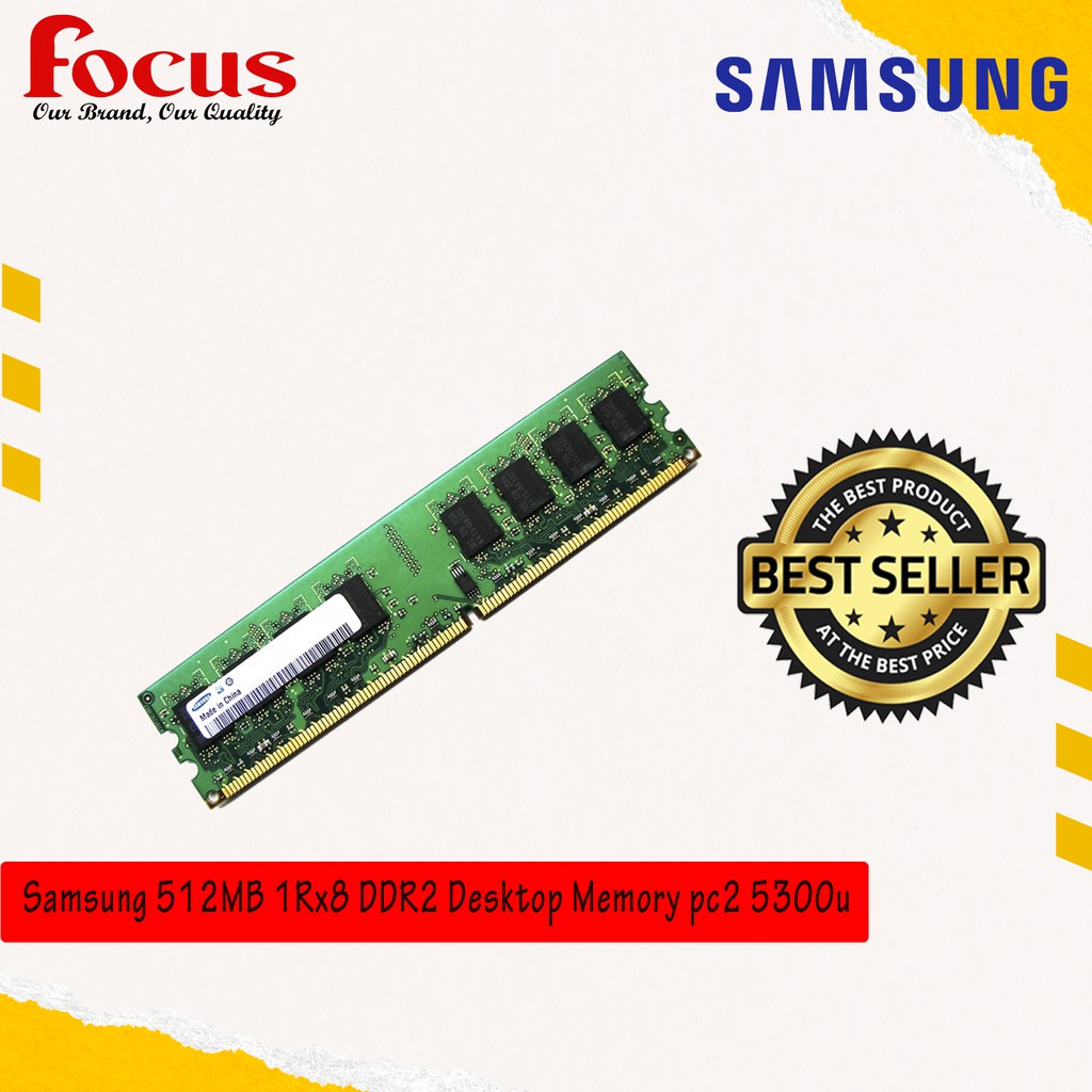 Samsung 512MB 1Rx8 DDR2 Desktop Memory pc2 5300u 555 12 zz P/N ...