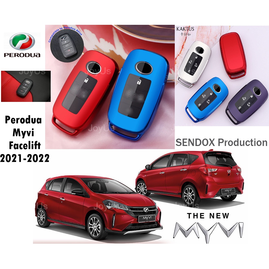 Perodua Myvi Facelift (2021-2024) Car Key Cover KAKTUS Premium Quality ...