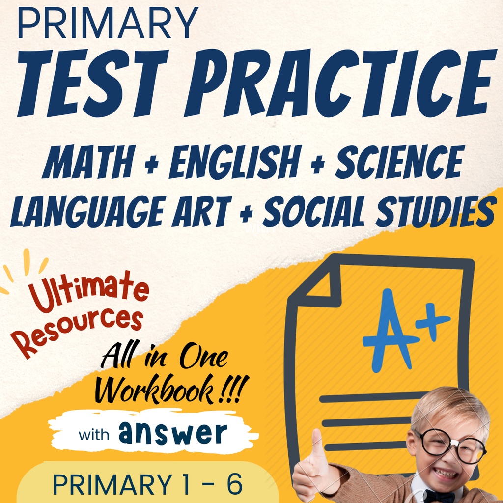 P6 Practice Tests Workbook + Answer Grade 1 - Grade 6 | Primary English ...