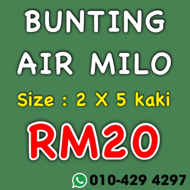 BUNTING BANNER AIR MILO | Shopee Malaysia