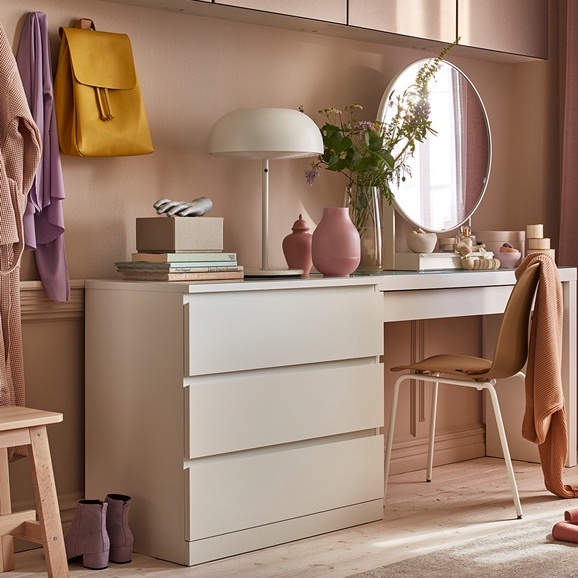 ROAM (80cm BIG SIZE) 3 Tier Chest Drawer Ikea MALM Almari Laci Baju 3 ...