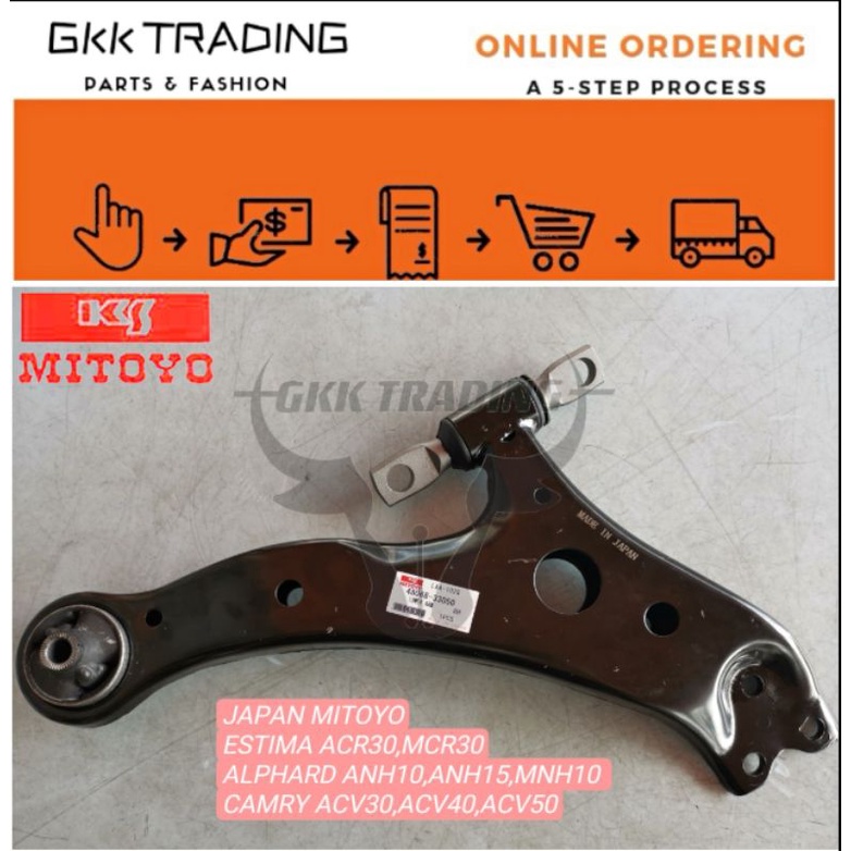 ''JAPAN'' LOWER ARM FRONT TOYOTA CAMRY ACV30,ACV40,ASV50,ASV51,XV50 ESTIMA ACR30 ALP ANH10 ...