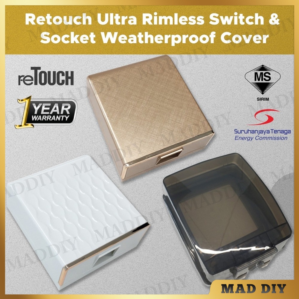 RETOUCH ULTRA RIMLESS SWITCHES & SOCKETS WEATHERPROOF COVER | Shopee ...