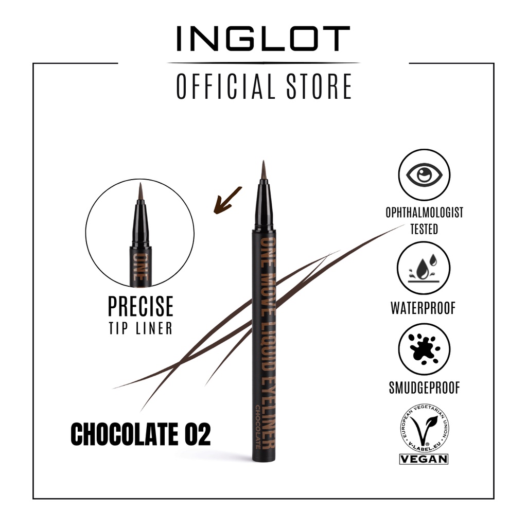INGLOT One Move Liquid Chocolate Eyeliner | Brown Liner Liquid form ...