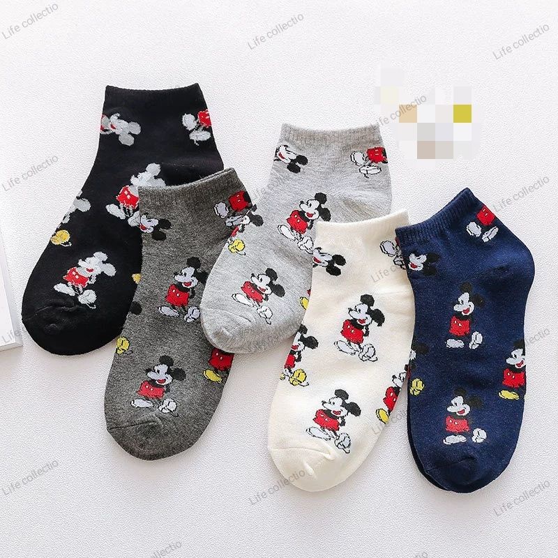 Mickey Mouse Cartoon Cute Sock Ankle Socks Women Stokin Pendek | Shopee ...
