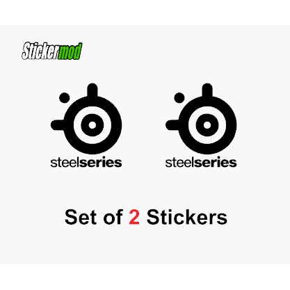 SET of 2 Stickers SteelSeries vinyl Sticker No Background 7 x 7 cm ...